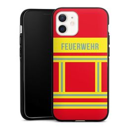 DeinDesign iPhone 12 Handy Silikon H&uuml;lle Case schwarz Handyh&uuml;lle Fire Fighters Fire Fighter Life Saver
