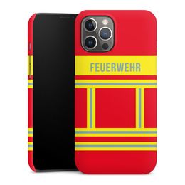 DeinDesign iPhone 12 Pro Max Handy Premium Case Smartphone Handyh&uuml;lle Schutzh&uuml;lle matt Fire Fighters Fire Fighter Life Saver Premium Case
