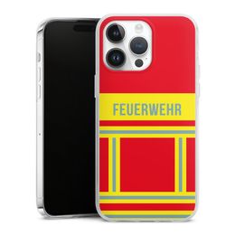 DeinDesign iPhone 14 Pro Max Handy Silikon H&uuml;lle Case transparent Handyh&uuml;lle Fire Fighters Life Saver Fire Fighter Silikon Case