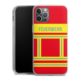 DeinDesign iPhone 12 Pro Max Handy Silikon H&uuml;lle Case transparent Handyh&uuml;lle Fire Fighters Fire Fighter Life Saver Silikon Case