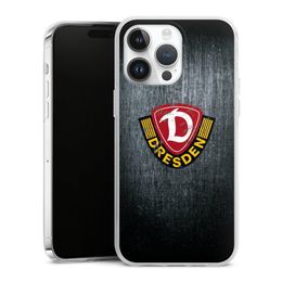 DeinDesign iPhone 14 Pro Max Handy Silikon H&uuml;lle Case transparent Handyh&uuml;lle Sgd Official Licensed Product Sg Dynamo Dresden Silikon Case