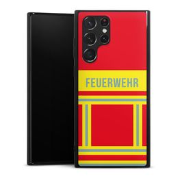 DeinDesign Galaxy S22 Ultra Handy Silikon H&uuml;lle Case schwarz Handyh&uuml;lle Fire Fighters Life Saver Fire Fighter