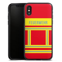 DeinDesign iPhone X Handy Silikon H&uuml;lle Case schwarz Handyh&uuml;lle Fire Fighters Life Saver Fire Fighter