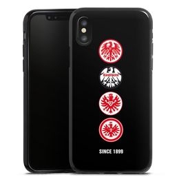DeinDesign iPhone X Handy Silikon H&uuml;lle Case schwarz Handyh&uuml;lle Eintracht Frankfurt Soccer Sge