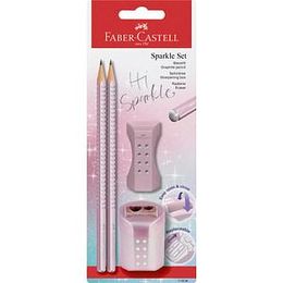 Faber-Castell Grip Sparkle Bleistift-Set B rose metallic 1 Set