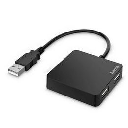 Hama USB-Hub 4-fach schwarz