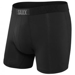 SAXX - Ultra Super Soft Boxer Brief Fly - Kunstfaserunterwäsche Gr S schwarz