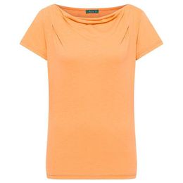 Tranquillo - Women's Jersey-Shirt mit Wasserfallausschnitt - T-Shirt Gr XS orange