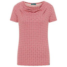 Tranquillo - Women's Stretch-Jersey mit Wasserfallausschnitt - T-Shirt Gr XS rosa
