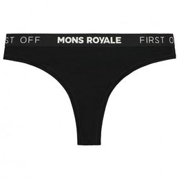 Mons Royale - Women's Merino Thong - Merinounterwäsche Gr XS schwarz