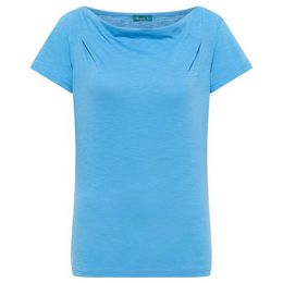 Tranquillo - Women's Jersey-Shirt mit Wasserfallausschnitt - T-Shirt Gr XS blau