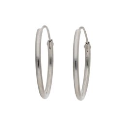 JuwelmaLux Paar Creolen Creolen 925/000 Sterling Silber rhodiniert JL10-06-2543 (kein Set, 2-tlg., inkl. edelm Schmucketui), silberfarben