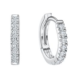 Vivance Paar Creolen 375/- Weißgold Zirkonia