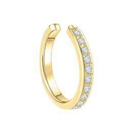 Vivance Paar Creolen 925/- Sterling Silber vergoldet Zirkonia, gelb