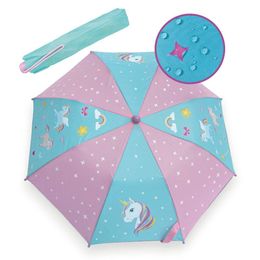 HECKBO Taschenregenschirm Magic Kinder Jungen Mädchen Regenschirm wechselt bei Regen die Farbe