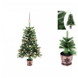 vidaXL Künstlicher Weihnachtsbaum Künstlicher Weihnachtsbaum mit LEDs Kugeln 90 cm Grün