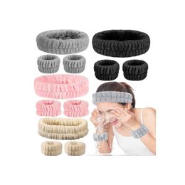 Avisto Stirnband Stirnband Mikrofaser Handgelenk Waschtuch Armband Stirnbänder (8-St)
