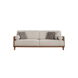 JVmoebel Sofa Wohnzimmer Designer 3-Sitzer Sofa Luxus Polster Couch Holzgestell Neu