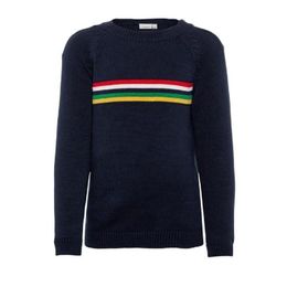 name it Strickpullover NMMRABERTO aus Bio-Baumwolle, blau, 104, dunkelblau