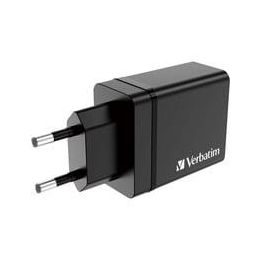 Verbatim Ladeger&auml;t 30W, 1x USB-C , 3x USB-A schwarz, PD 3.0, QC 3.0