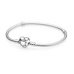 Pandora Charm-Armband -Armband 925er Silber Herzverschluss 590719, silberfarben, 20 cm