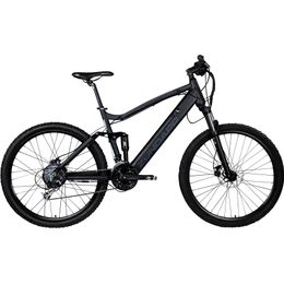 Zündapp E-Bike ZÜNDAPP "XFS" E-Bikes Gr. 48 cm, 27,5 Zoll (69,85 cm), schwarz (schwarz, rot) E-Bikes