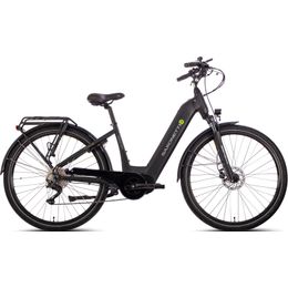 E-Bike SAXONETTE "Quantum Sport Wave" E-Bikes Gr. 50 cm, 28 Zoll (71,12 cm), schwarz E-Bikes