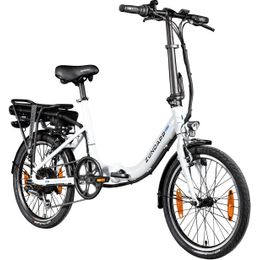 Zündapp E-Bike ZÜNDAPP "Z110" E-Bikes Gr. 33 cm, 20 Zoll (50,80 cm), weiß E-Bikes