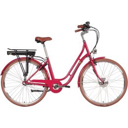 E-Bike SAXONETTE "Style Plus 2.0" E-Bikes Gr. 45 cm, 28 Zoll (71,12 cm), rot (ruby red glänzend) E-Bikes