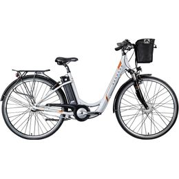 Zündapp E-Bike ZÜNDAPP "Z510" E-Bikes Gr. 48 cm, 28 Zoll (71,12 cm), weiß (orange, weiß) E-Bikes