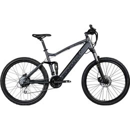 Zündapp E-Bike ZÜNDAPP "XFS" E-Bikes Gr. 48 cm, 27,5 Zoll (69,85 cm), schwarz (silber, lila) E-Bikes