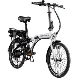 Zündapp E-Bike ZÜNDAPP "Z120" E-Bikes Gr. 28 cm, 20 Zoll (50,80 cm), weiß (schwarz, weiß) E-Bikes