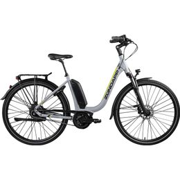 Zündapp E-Bike ZÜNDAPP "X300" E-Bikes Gr. 51 cm, 27,5 Zoll (69,85 cm), silberfarben (silber, gelb) E-Bikes