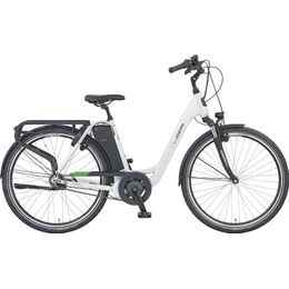 E-Bike Prophete "GENIESSER 23.EMC.10" E-Bikes Gr. 49 cm, 28 Zoll (71,12 cm), weiß (smaragd, silberfarben) E-Bikes