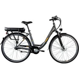 Zündapp E-Bike ZÜNDAPP "Z502" E-Bikes Gr. 48 cm, 28 Zoll (71,12 cm), grau (grau, orange) E-Bikes