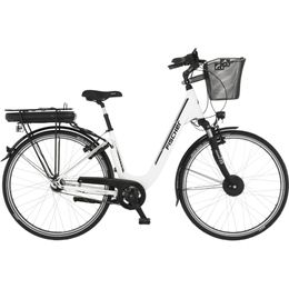 FISCHER BIKE E-Bike FISCHER FAHRRAD "CITA ECU 2200 522" E-Bikes Gr. 44 cm, 28 Zoll (71,12 cm), weiß (weiß glänzend) E-Bikes
