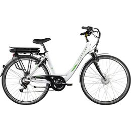 Zündapp E-Bike ZÜNDAPP "Z503" E-Bikes Gr. 49 cm, 28 Zoll (71,12 cm), weiß (grün, weiß) E-Bikes
