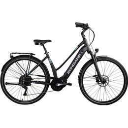 Zündapp E-Bike ZÜNDAPP "X400" E-Bikes Gr. 48 cm, 28 Zoll (71,12 cm), schwarz (schwarz, türkis) E-Bikes
