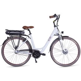 E-Bike Llobe "Metropolitan JOY 2.0 modernwhite 36V / 15,6Ah" E-Bikes Gr. 50 cm, 28 Zoll (71,12 cm), weiß E-Bikes