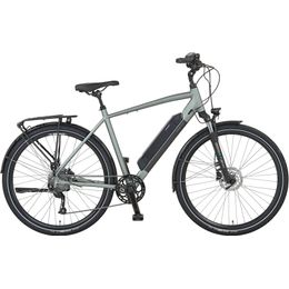 E-Bike Prophete "ENTDECKER 22.EST.05" E-Bikes Gr. 54 cm, 28 Zoll (71,12 cm), grau (grün, grau, metallic) E-Bikes