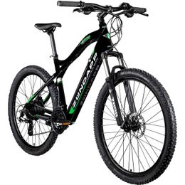 Zündapp E-Bike ZÜNDAPP "Z898" E-Bikes Gr. 48 cm, 27,5 Zoll (69,85 cm), schwarz (schwarz, grün) E-Bikes