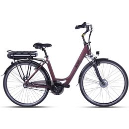 E-Bike Llobe "Metropolitan JOY 2.0, 10Ah" E-Bikes Gr. 50 cm, 28 Zoll (71,12 cm), rot (bordeau x, rot) E-Bikes