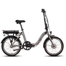SFM BIKES E-Bike SAXXX "Compact Plus S" E-Bikes Gr. 42 cm, 20 Zoll (50,80 cm), silberfarben (silberfarben matt) E-Bikes