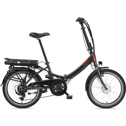 E-Bike Telefunken "Kompakt F810" E-Bikes Gr. 33 cm, 20 Zoll (50,80 cm), grau (anthrazit) E-Bikes