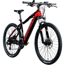 Zündapp E-Bike ZÜNDAPP "Z801" E-Bikes Gr. 48 cm, 27,5 Zoll (69,85 cm), schwarz (rot, schwarz) E-Bikes