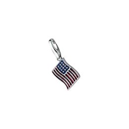 Giorgio Martello MILANO Charm-Einhänger Flagge USA, Silber 925, bunt