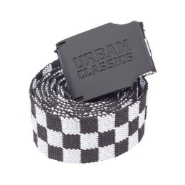 Urban Classics Hüftgürtel Unisex UC Canvas Belt Checkerboard 150cm, schwarz