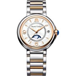 Maurice Lacroix Schweizer Uhr FIABA MOONPHASE, FA1084-PVP13-150-1, Diamanten, Mondphase, silberfarben