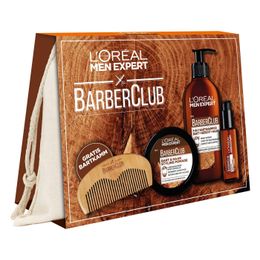 L'Oréal L'ORÉAL PARIS MEN EXPERT Bartpflege-Set Barber Club Premium, 5-tlg., die ganze Bartpflegeroutine im coolen Jutebeutel, braun
