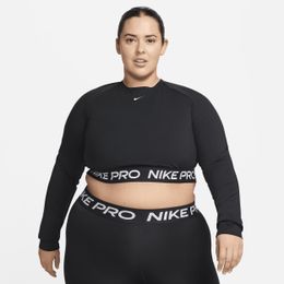 Nike Pro 365 Dri-FIT-Longsleeve in 3/4-Länge für Damen (große Größen) - Schwarz